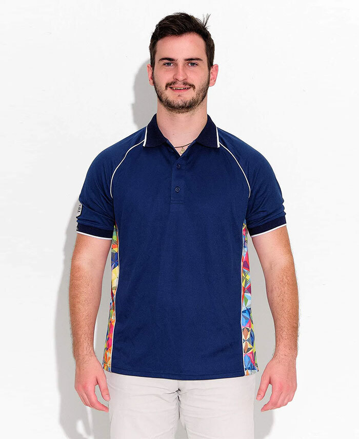 NAVY FRACTAL POLO | Workwear | TradeMutt